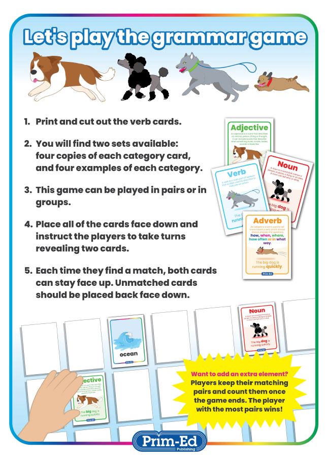 Enjoy a Free Grammar Game | Prim-Ed Publishing