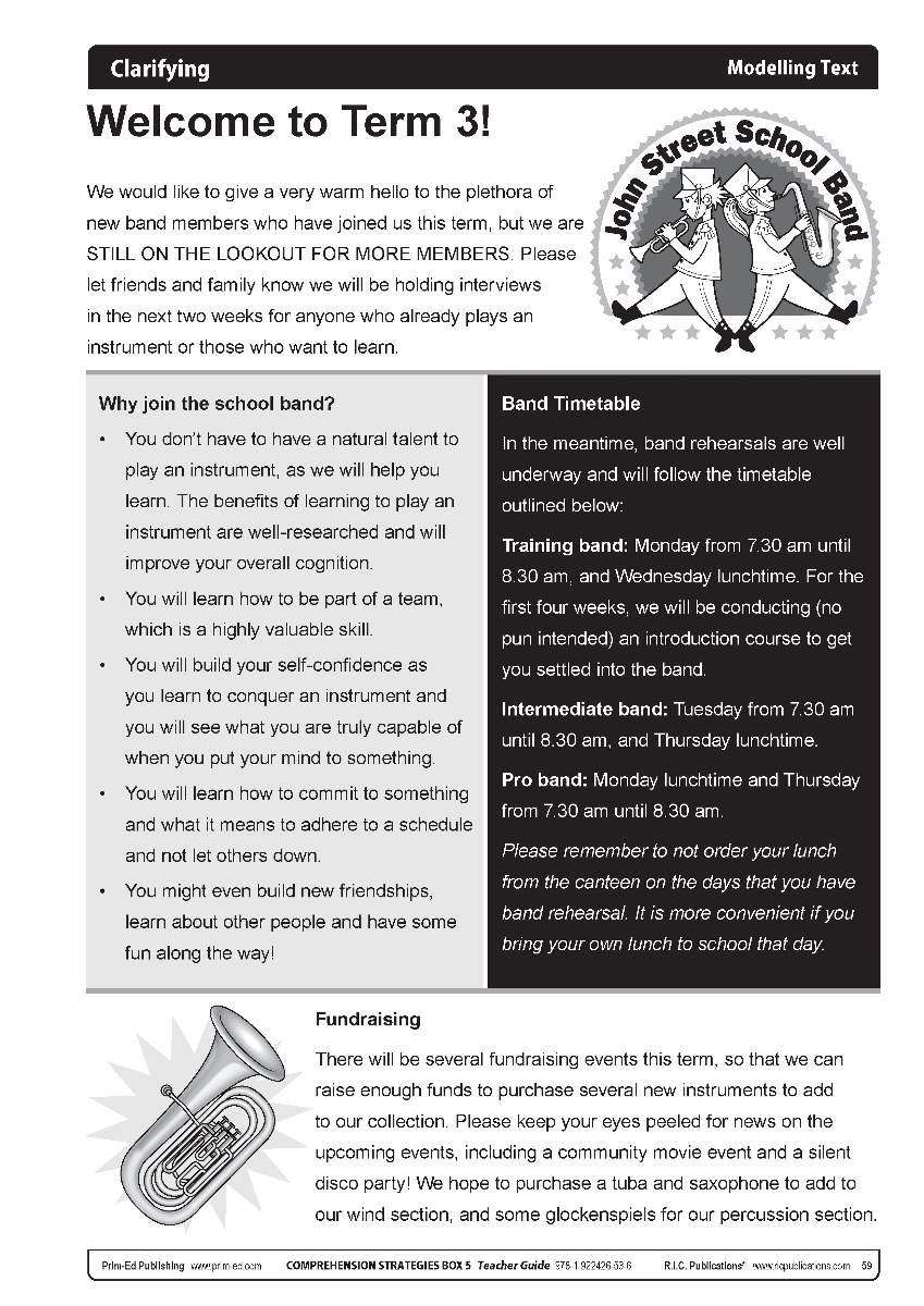 Make Sense of Comprehension with a Clarifying Strategy | Prim-Ed Publishing