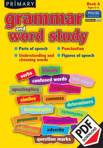 Primary Grammar and Word Study: Book A eBook | English | Year 1 / Primary 2