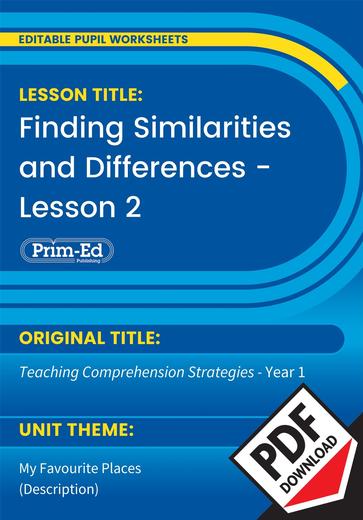 Finding Similarities and Differences - Lesson 2 | English | Year 1 ...