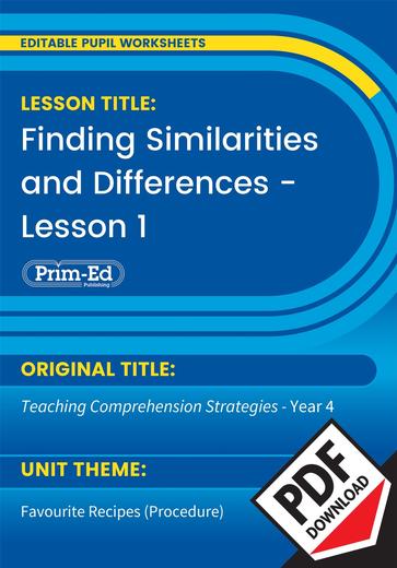 Finding Similarities and Differences Year 4 - Lesson 1 | English | Year 4 / Primary 5