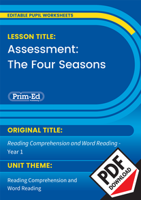 Assessment: The Four Seasons | English | Year 1 / Primary 2