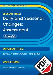 Daily and Seasonal Changes: Assessment | Science, STEM | Reception ...