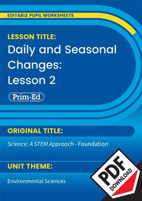 Daily and Seasonal Changes: Lesson 2 | Science, STEM | Reception ...