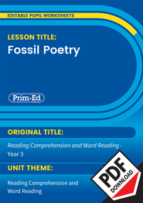 Fossil Poetry | English | Year 3 / Primary 4