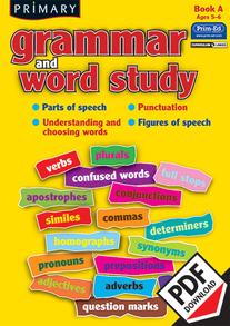 Primary Grammar and Word Study: Book A eBook | English | Year 1 / Primary 2