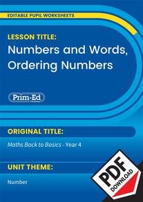 Numbers and Words, Ordering Numbers | Mathematics | Year 4 / Primary 5